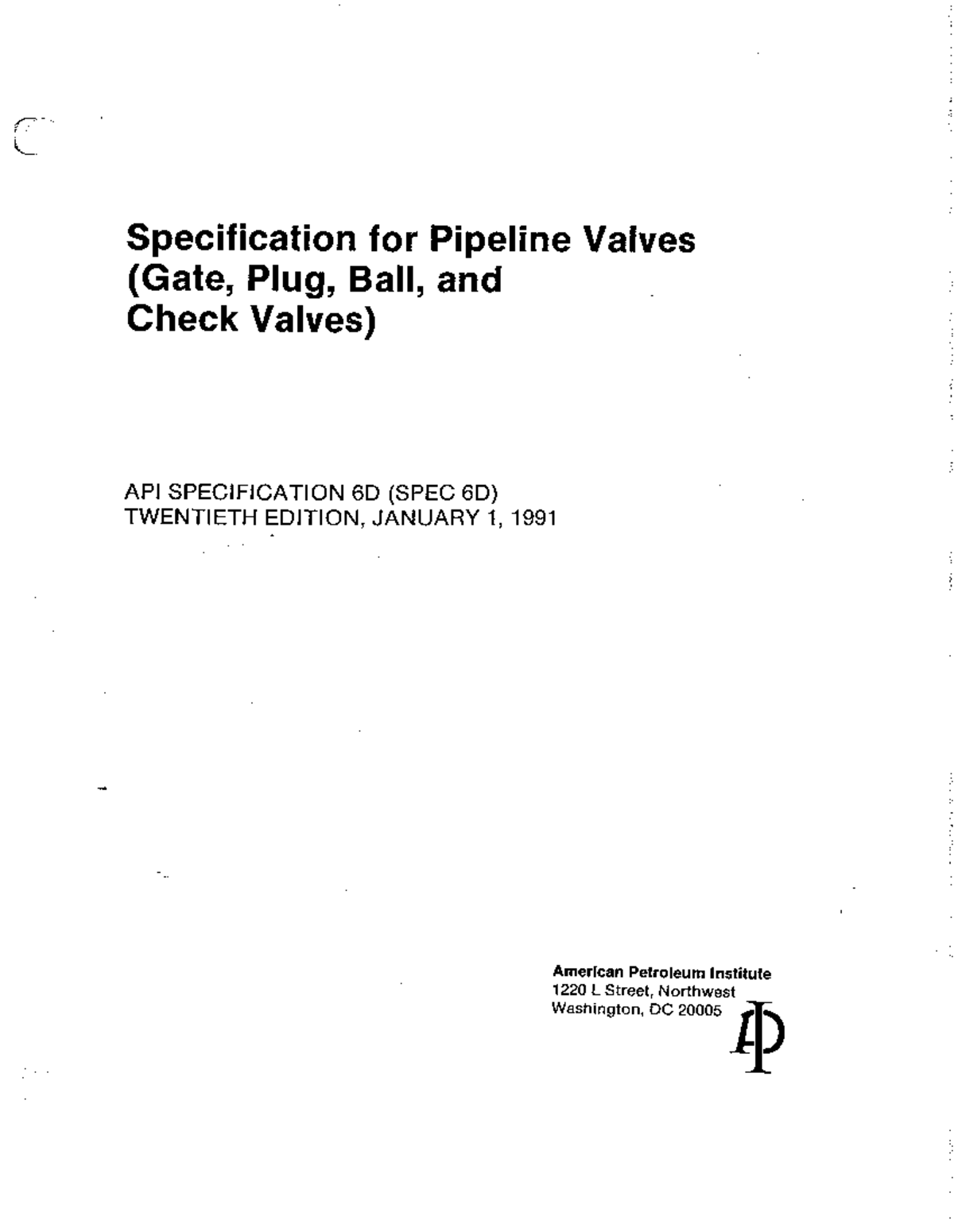 API 6d - API - EM 2413 - Studocu