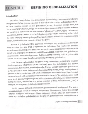 Globalization - UNIT I. INTRODUCTION TO GLOBALIZATION A. Identification. Answer the following ...