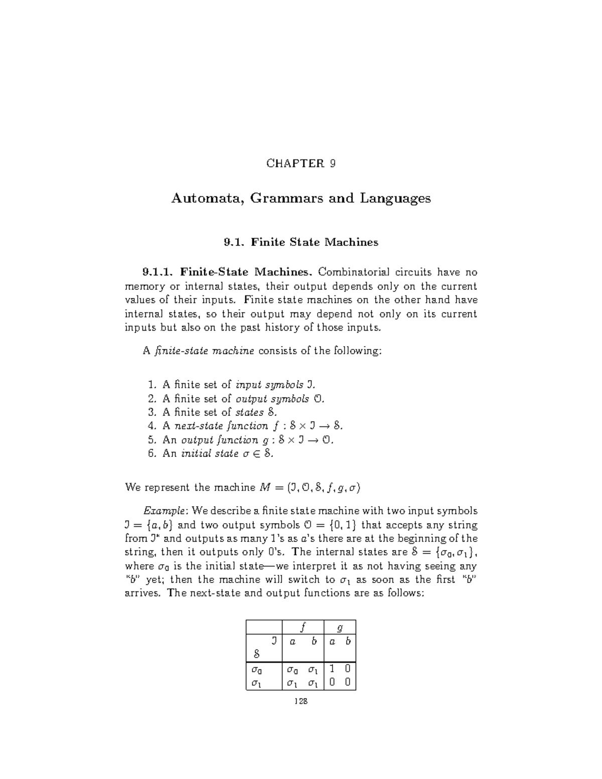 A295036502 25038 30 2019 dm-automata questions - CHAPTER 9 Automata, Grammars and Languages ...