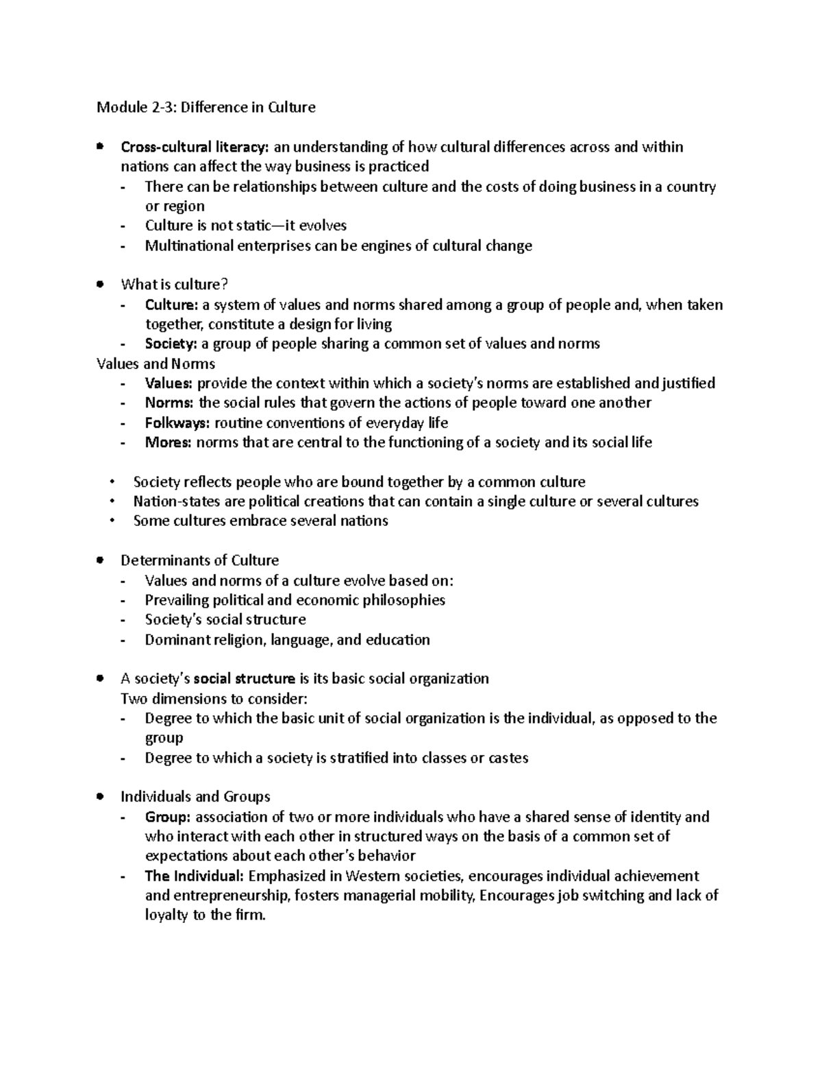 Module 2- International Business - Module 2-3: Difference in Culture ...