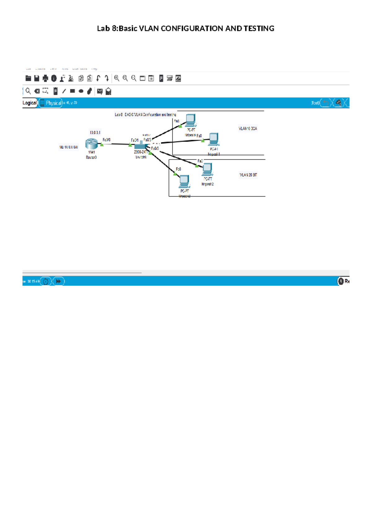 Lab8 CN - labreport of computer network - Computer Application - Lab 8 ...