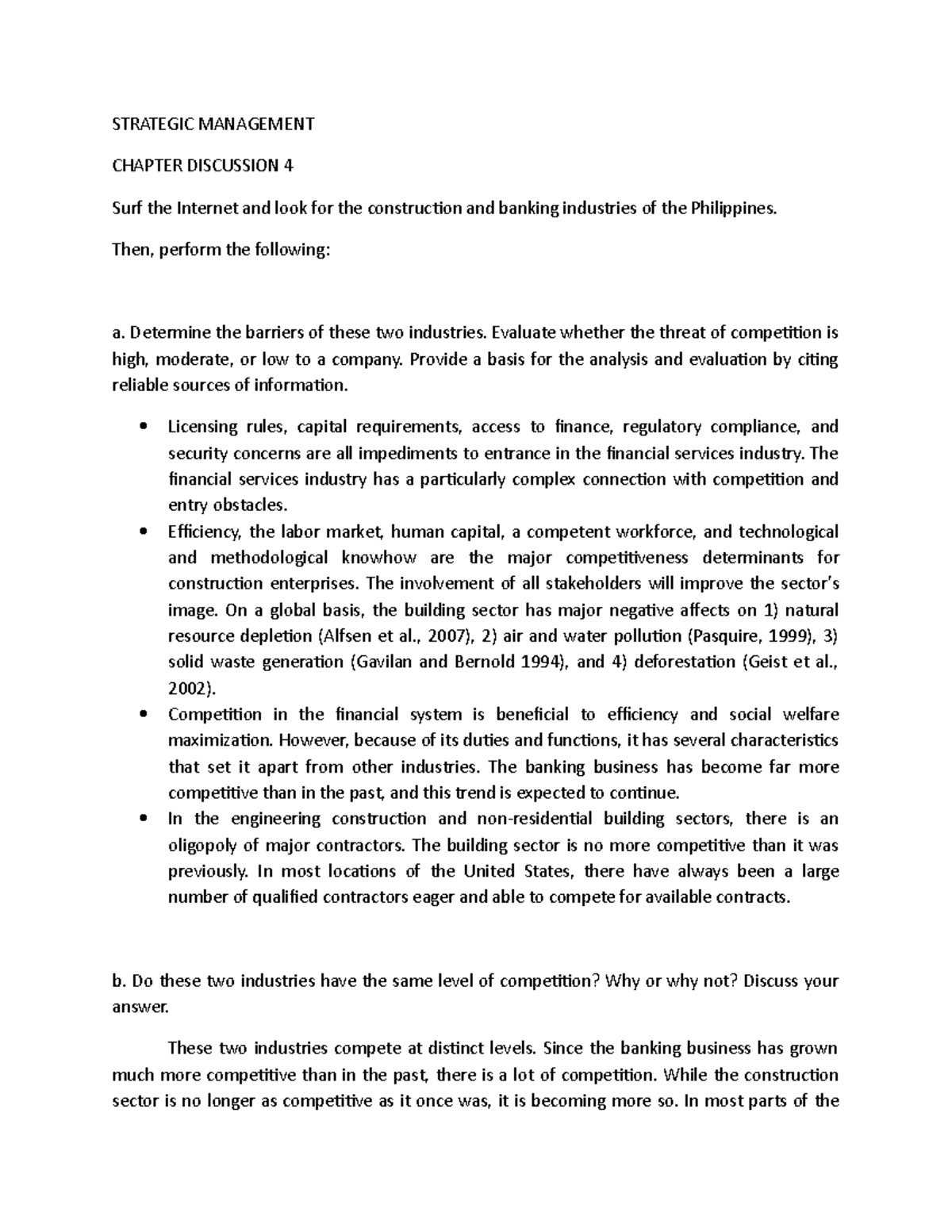 Strategic Management Chapter 4 Strategic Management Chapter