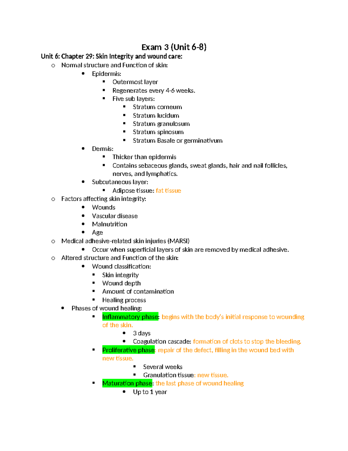 Exam 3 (unit 6-8) - Fundamentals exam 3 notes - Exam 3 (Unit 6-8) Unit ...