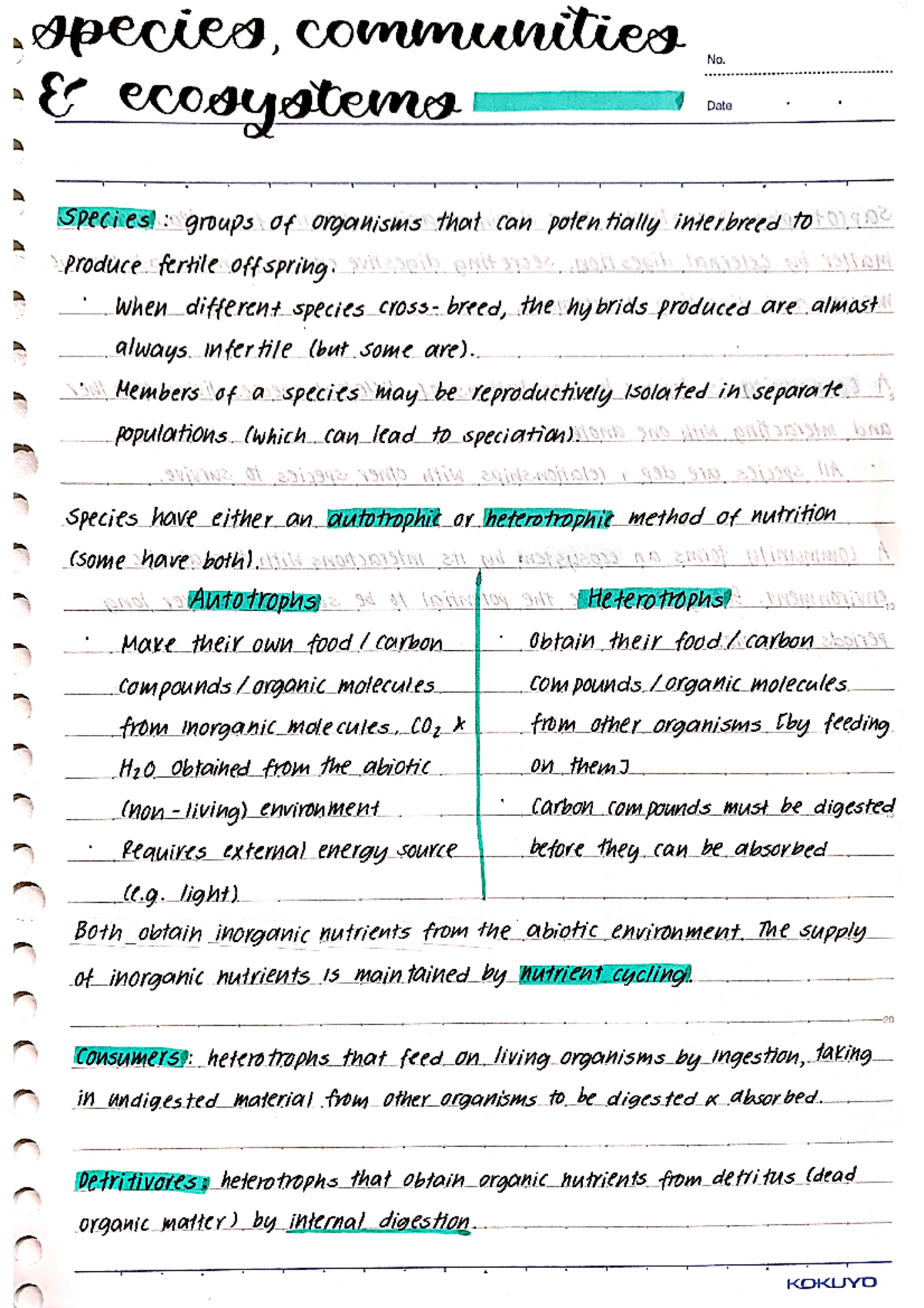 Topic 4 - Ecology - Studocu