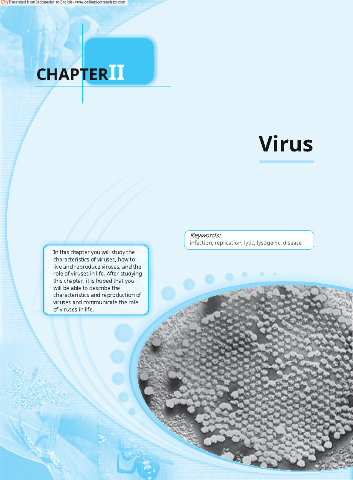 Characteristics and Structure of Viruses - CHAPTERII Virus Keywords ...