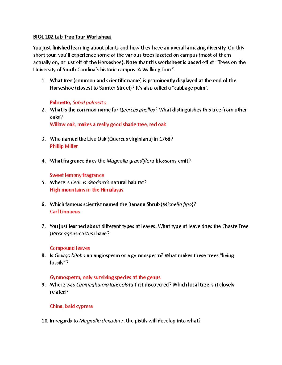 BIOL 102 Lab Tree Tour Worksheet-2 - BIOL 102 Lab Tree Tour Worksheet ...