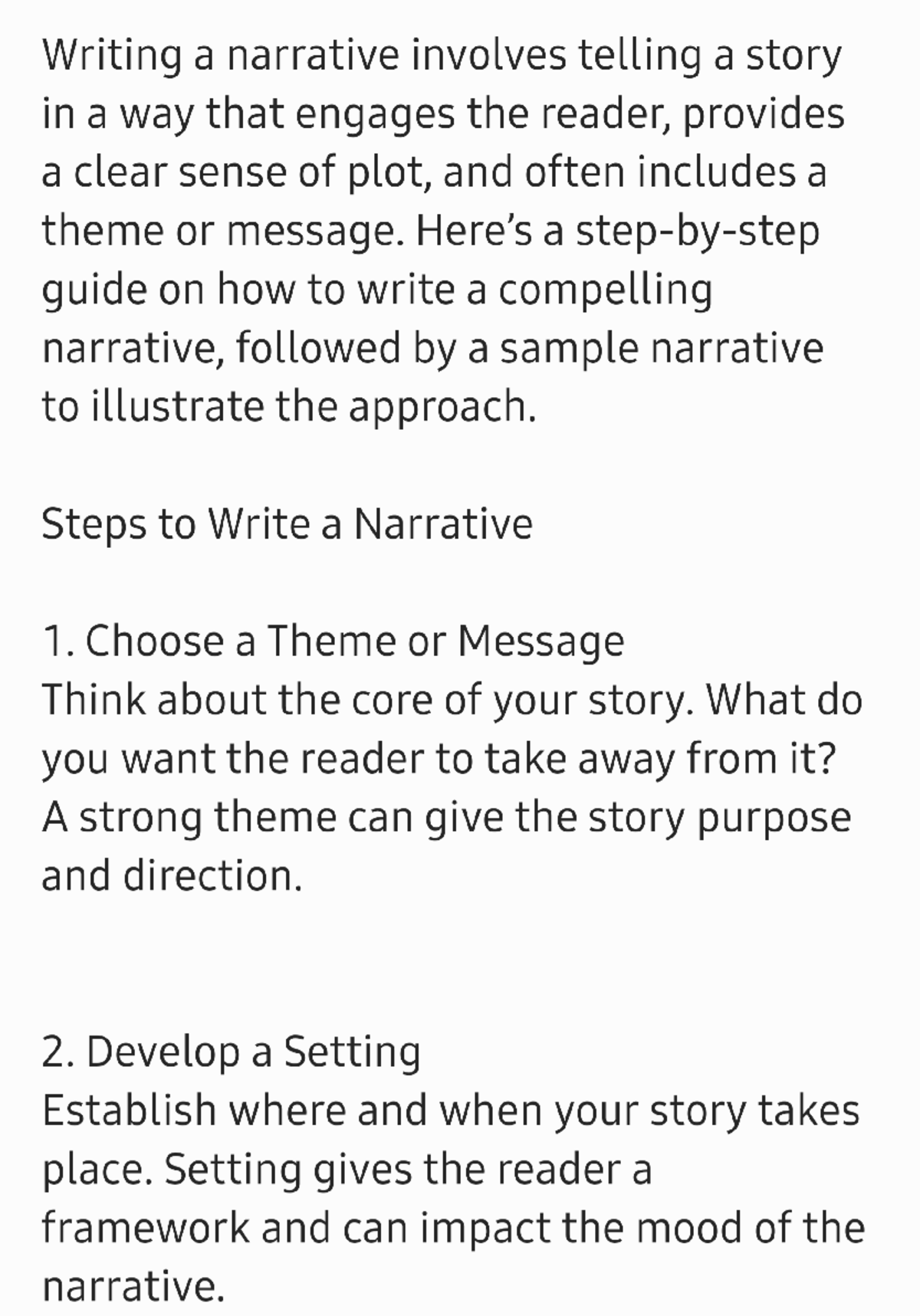 Literature Review Practice - Writing a narrative involves telling a ...