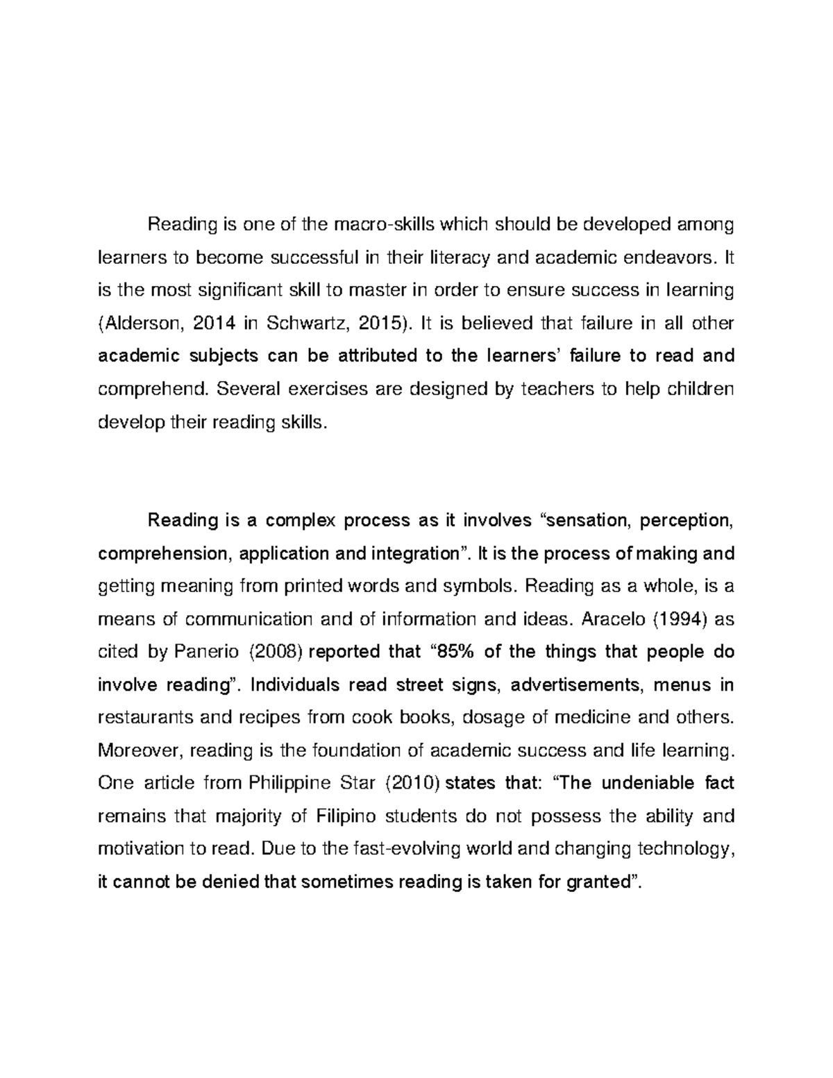 Chapter - Nsnsnsn - Reading is one of the macro-skills which should be ...