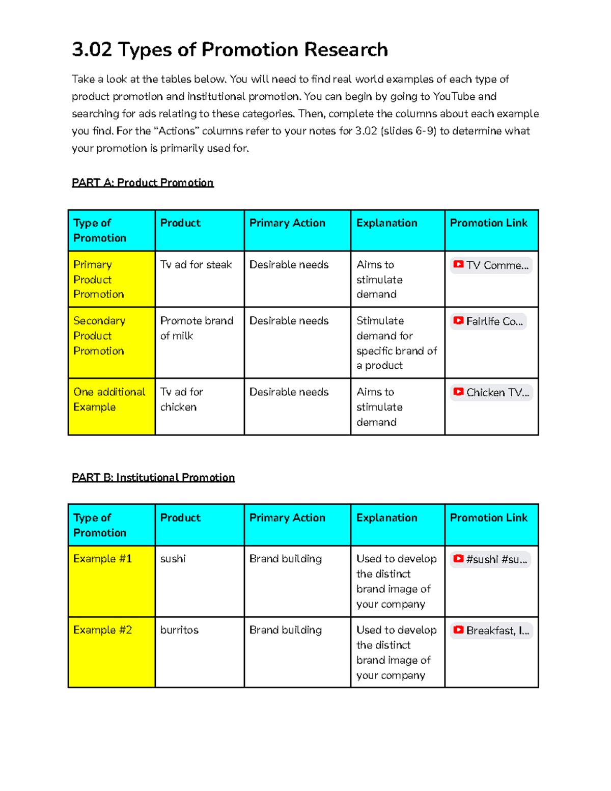 3.02 Types of Promotion Research - 3 Types of Promotion Research Take a ...