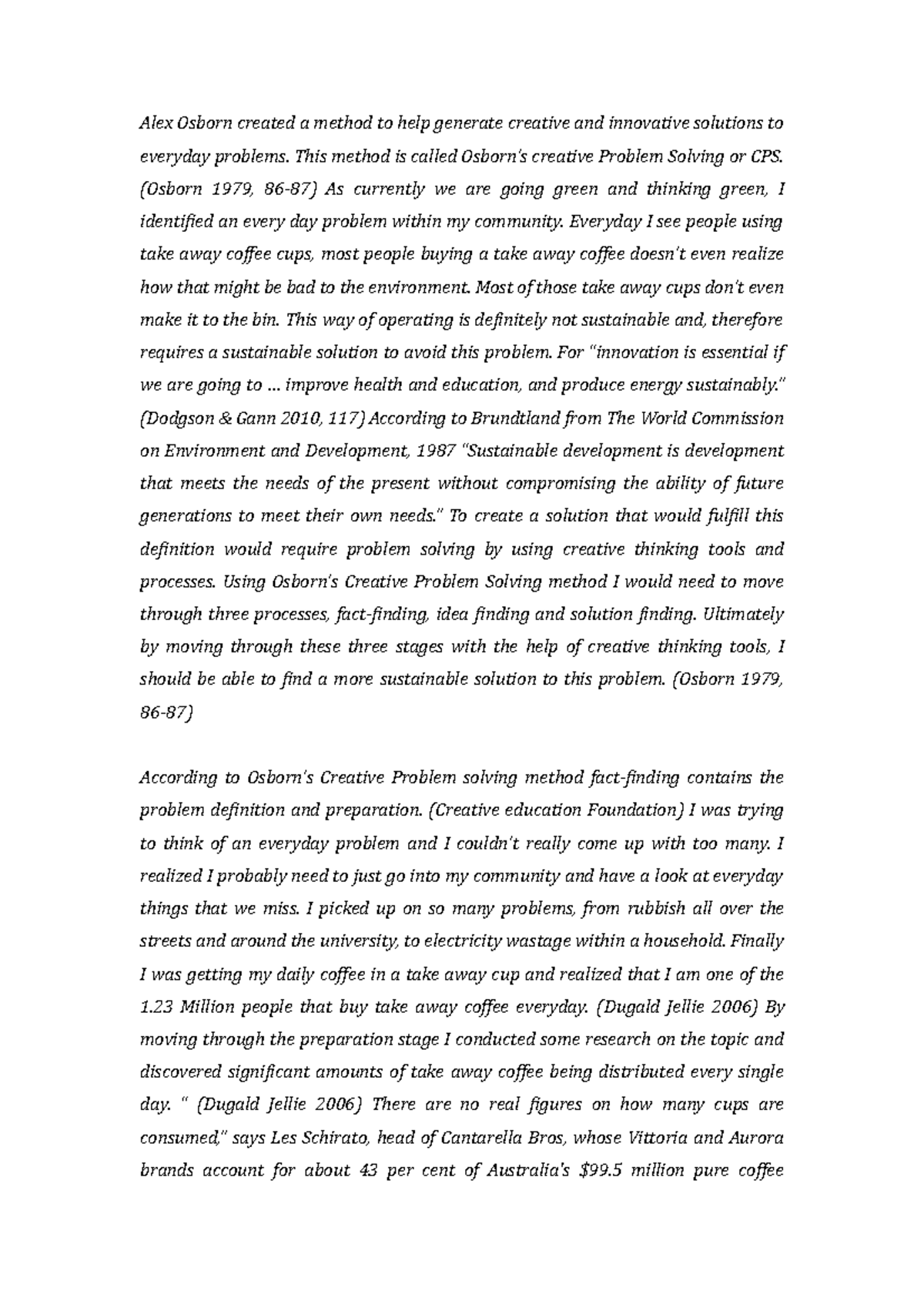 Essay Osborn’s Creative Problem Solving - Alex Osborn created a method ...