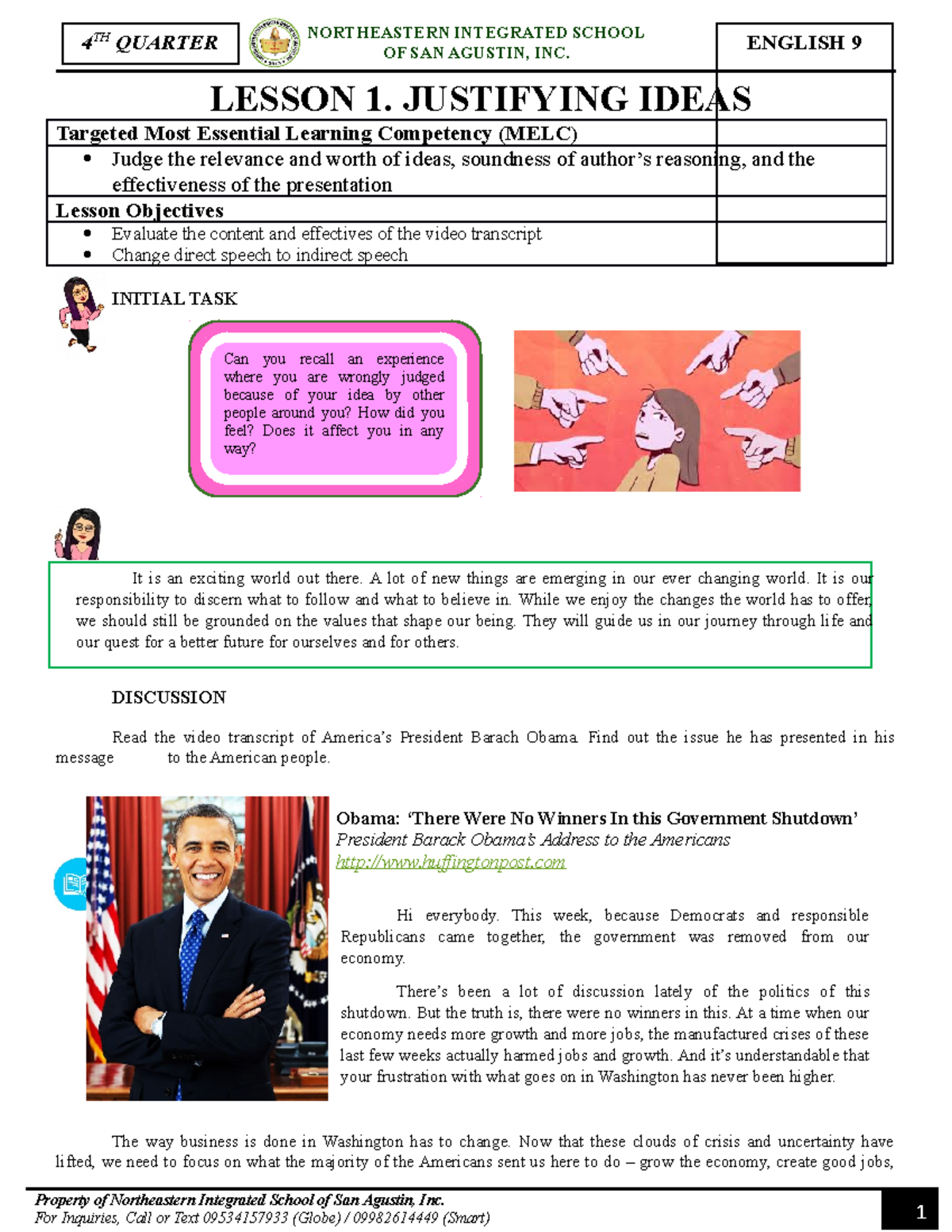 Lesson-1-eng - love love love - Property of Northeastern Integrated ...