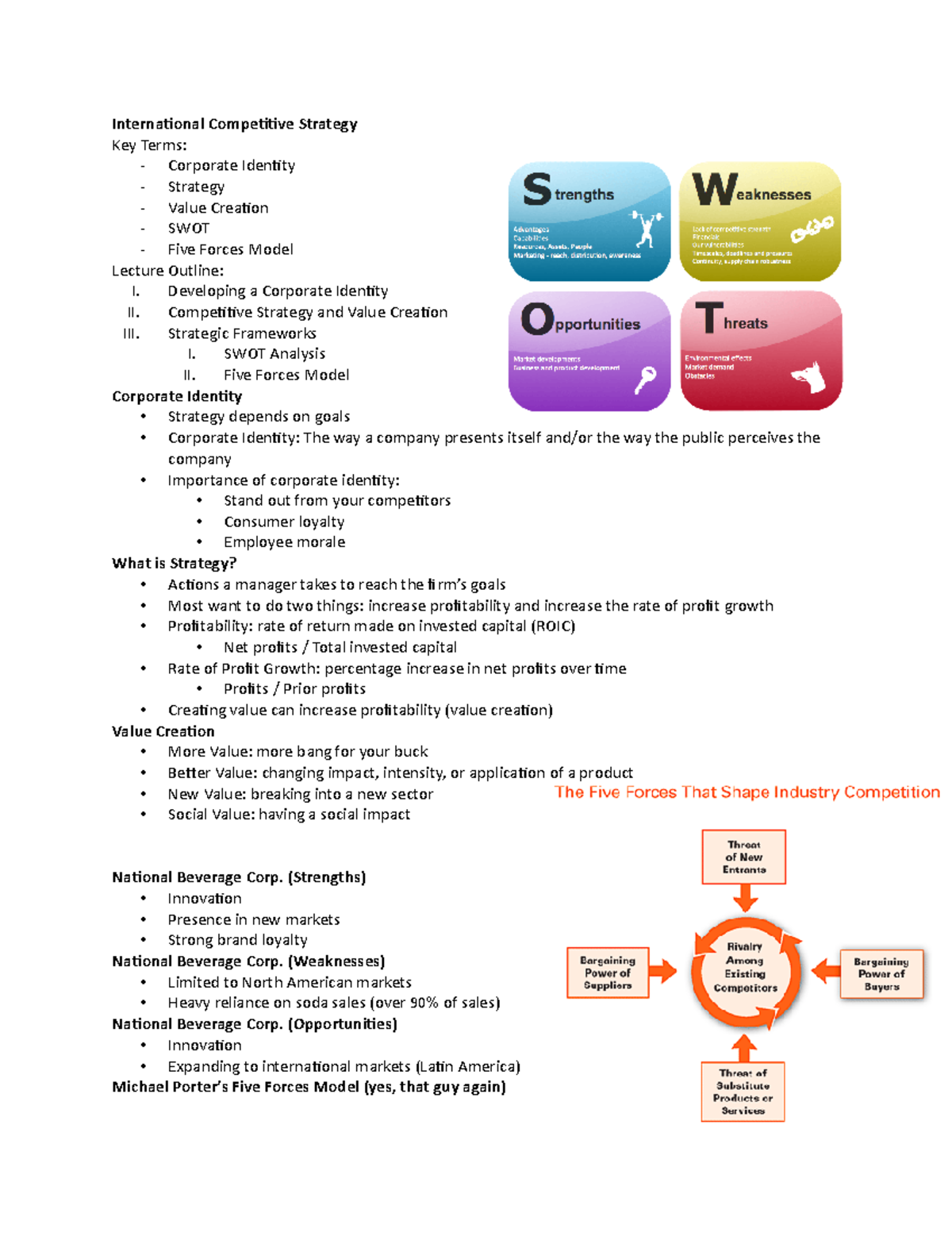 Intb PPT notes leading to midterm - International Competitive Strategy ...