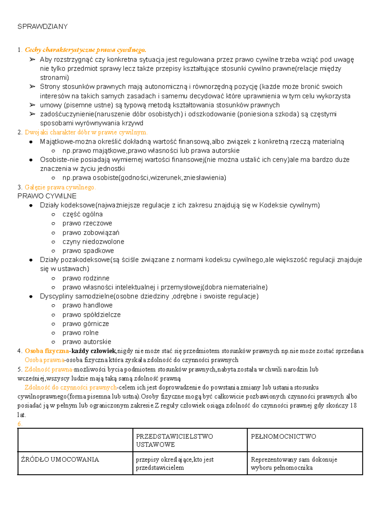 Prawo cywilne wos - Cechy charakterystyczne prawa cywilnego. Aby rozstrzygnąć czy konkretna ...