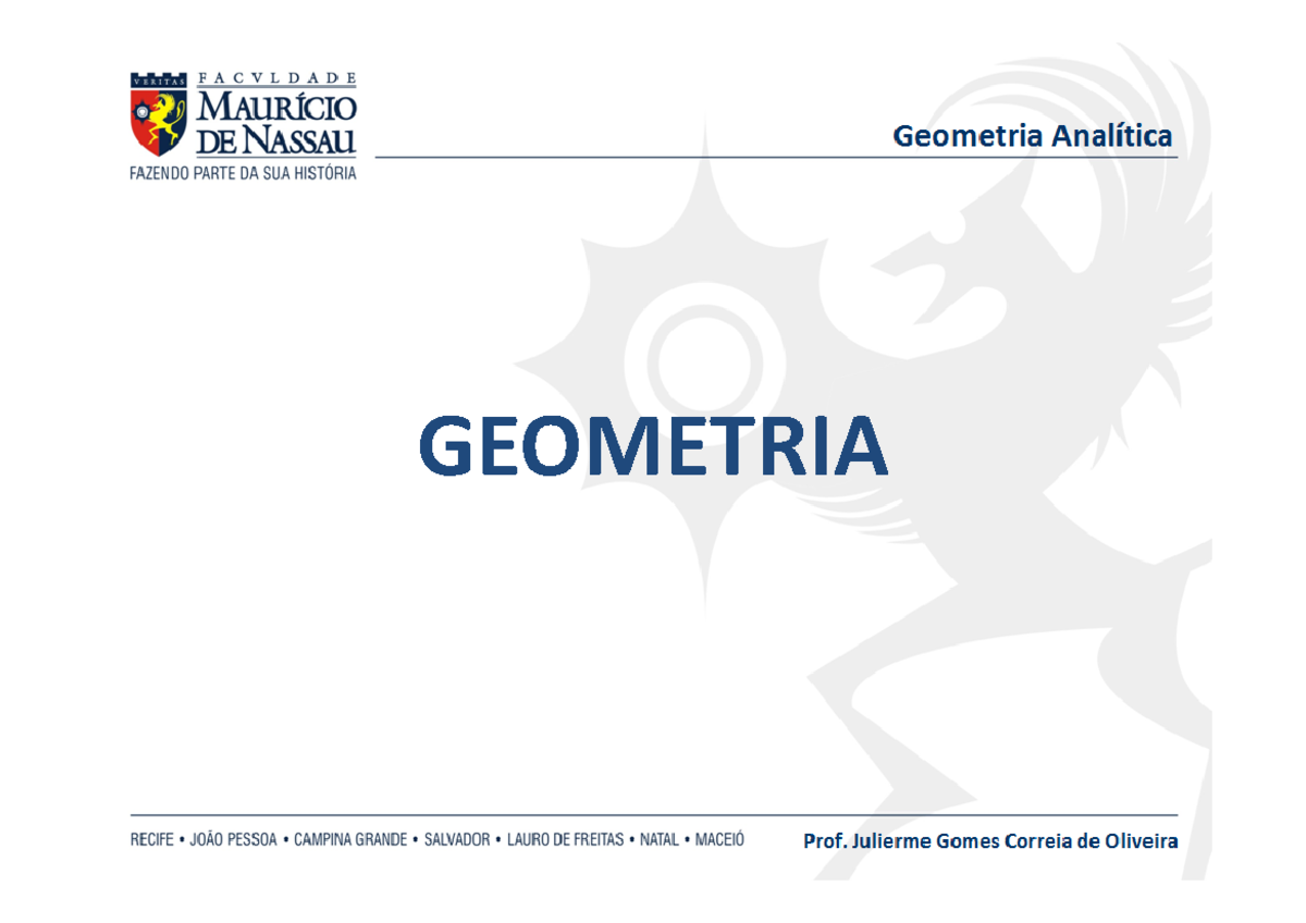Aulas de Geometria - 2011 2 - GEOMETRIA - Studocu