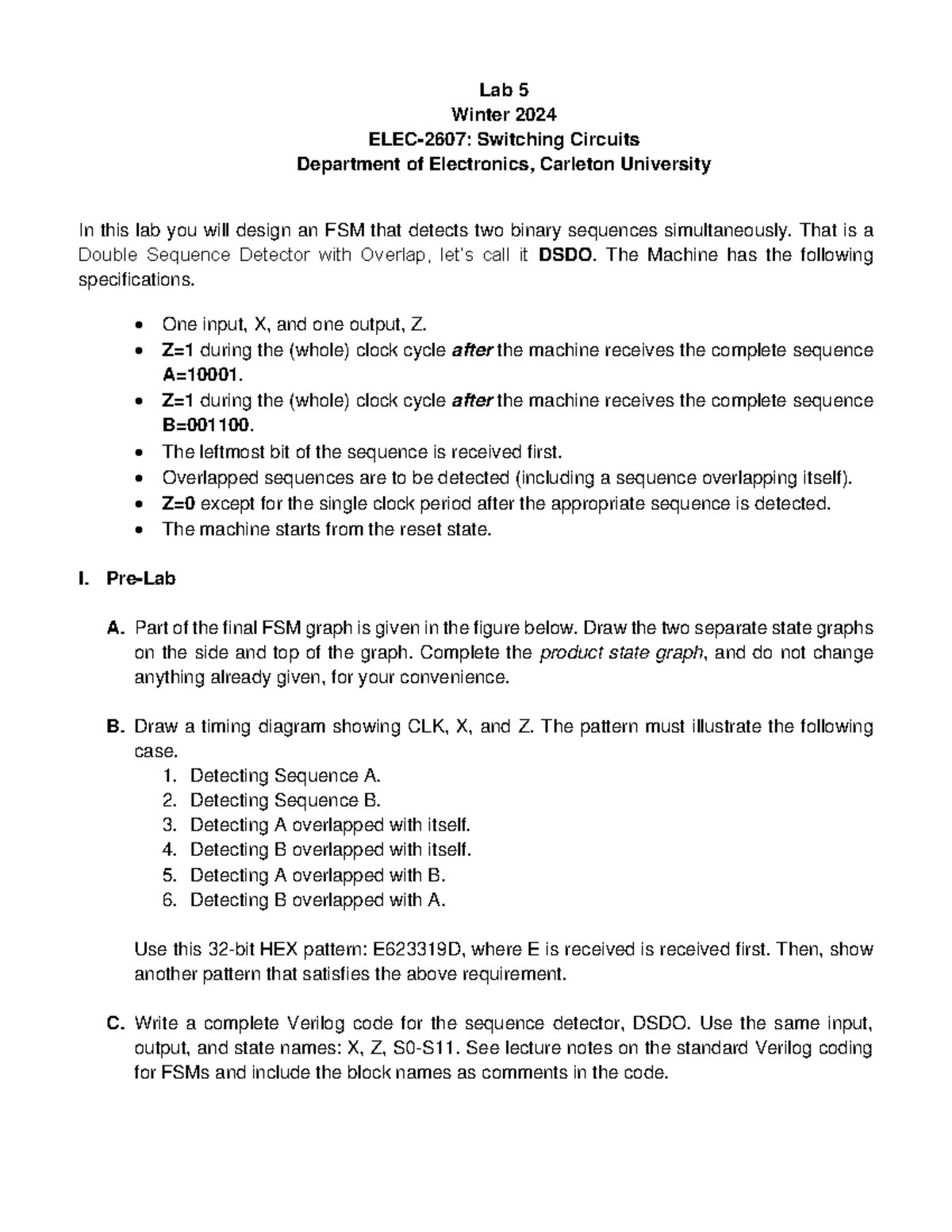 Lab 5 pdf for switching circuits - Lab 5 Winter 2024 ELEC-2607 ...