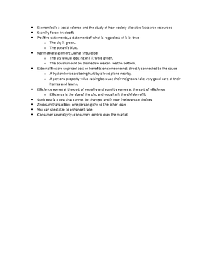 Microeconomics 3 - notes - The Demand and Supply Model of ...