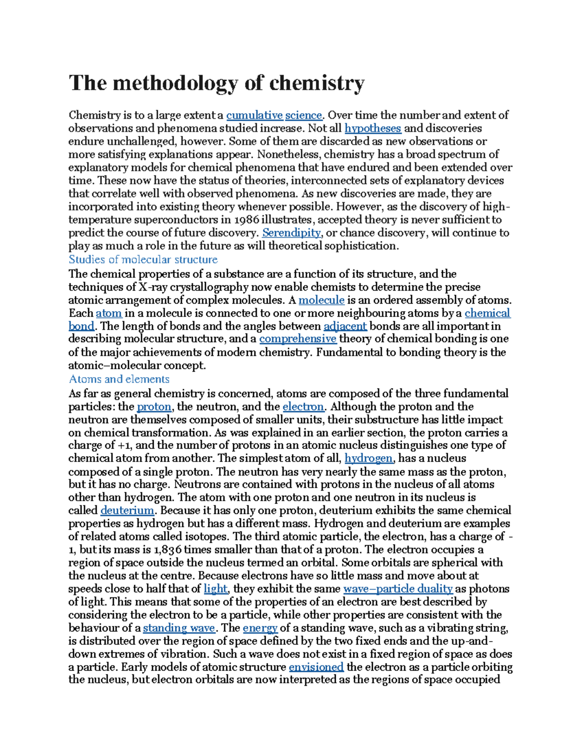 The methodology of chemistry - The methodology of chemistry Chemistry ...