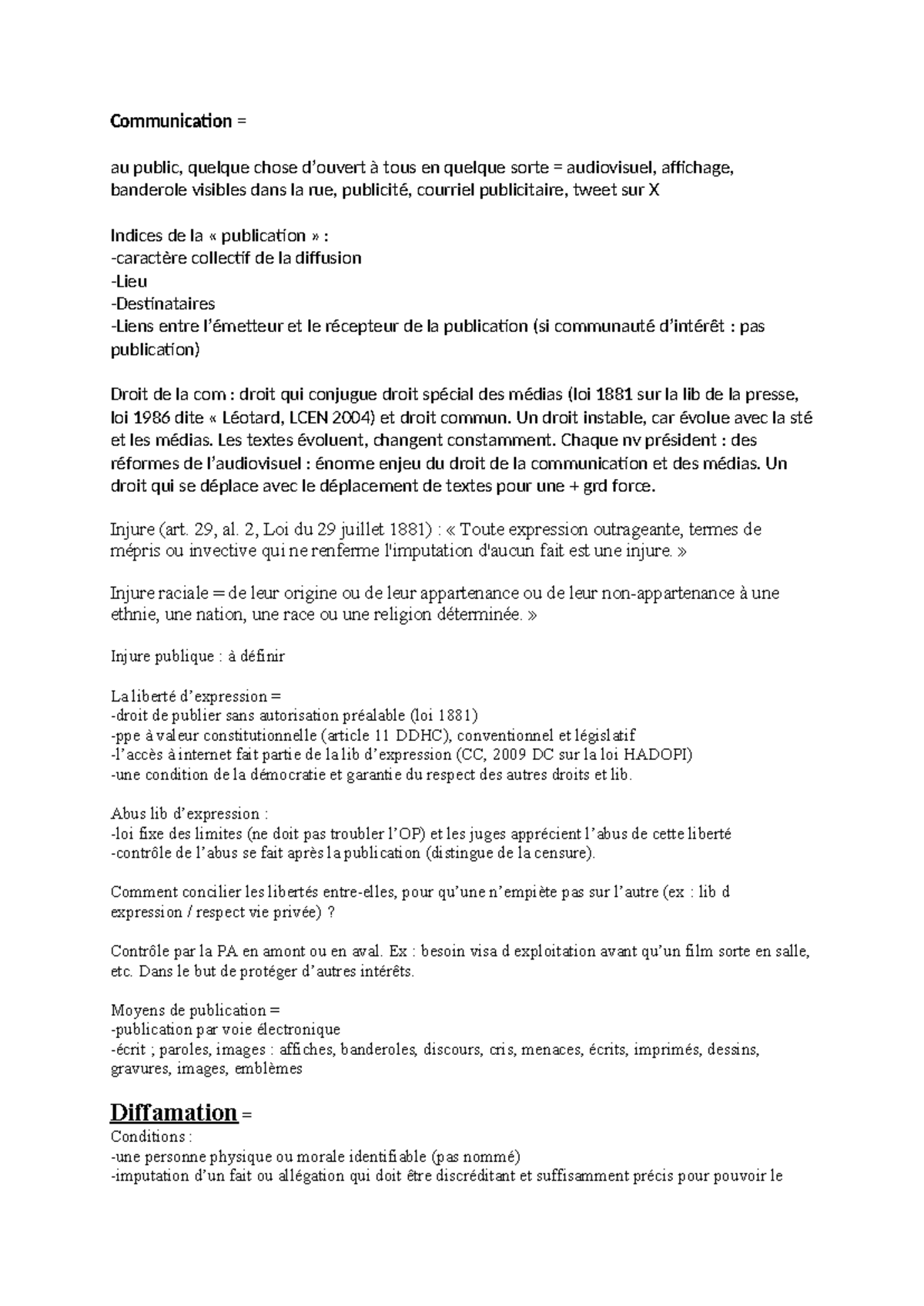 Fiche - Communication = au public, quelque chose d’ouvert à tous en ...