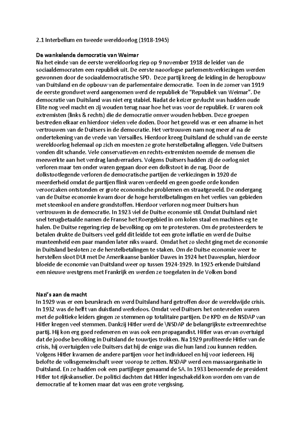 Samenvatting historische contexten hoofdstuk 2 geschiedenis - 2 ...