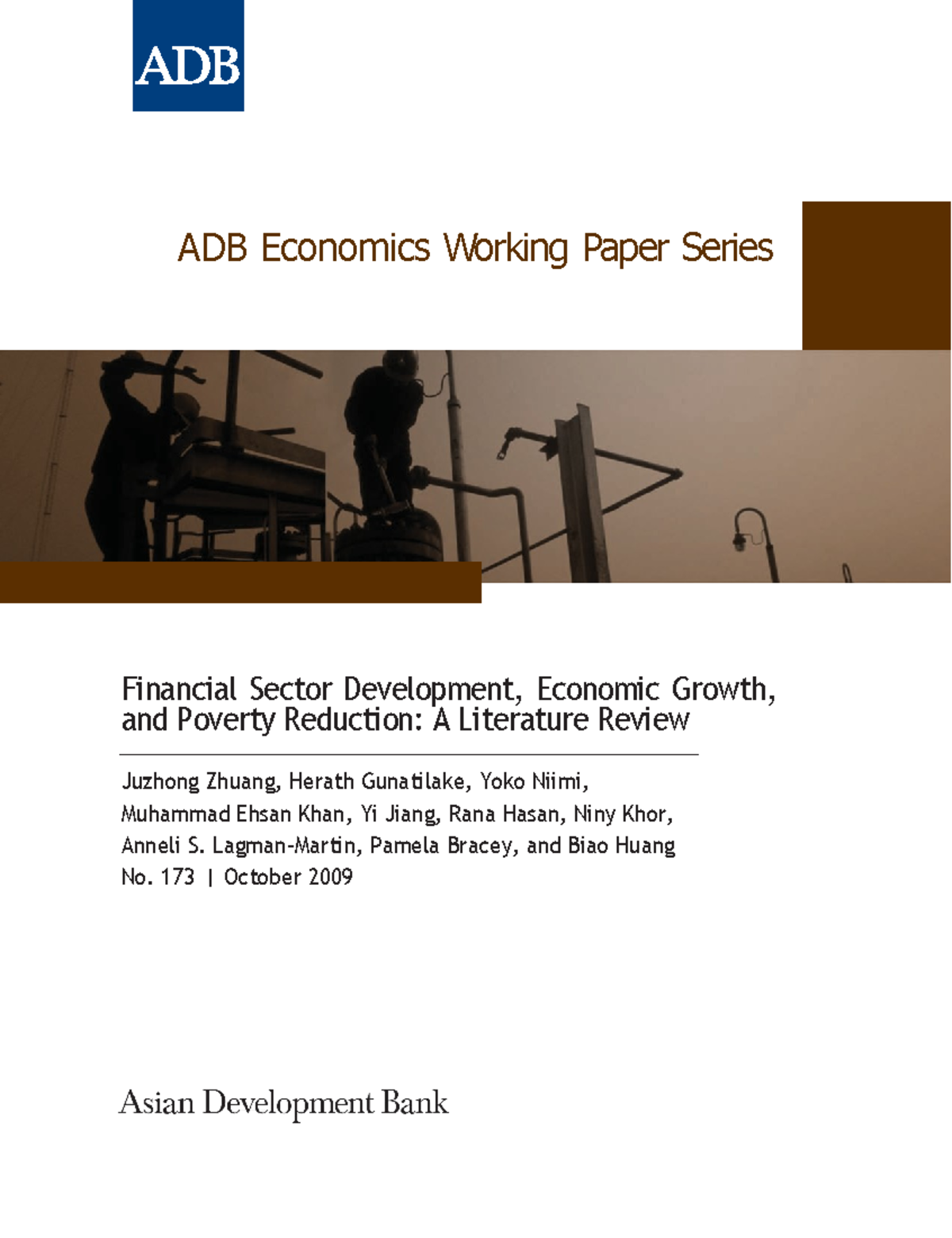 Economics-wp173 - Lecture notes 10 - ADB Economics Working Paper Series ...