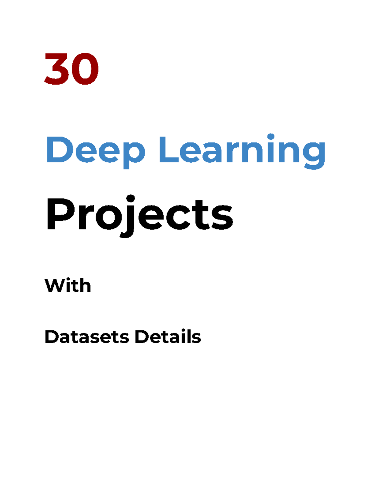 30 Deep Learning Projects - 30 Deep Learning Projects With Datasets ...