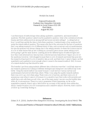 CJ 340 Module Three Practice - Be sure to correctly cite any references ...