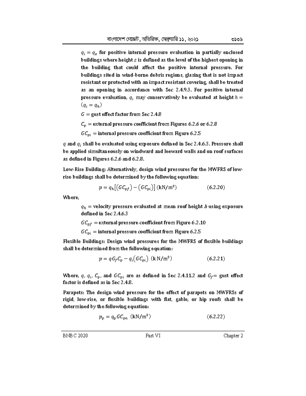 Wind Load Clauses, Formulas and Equations Part-3 - for positive ...