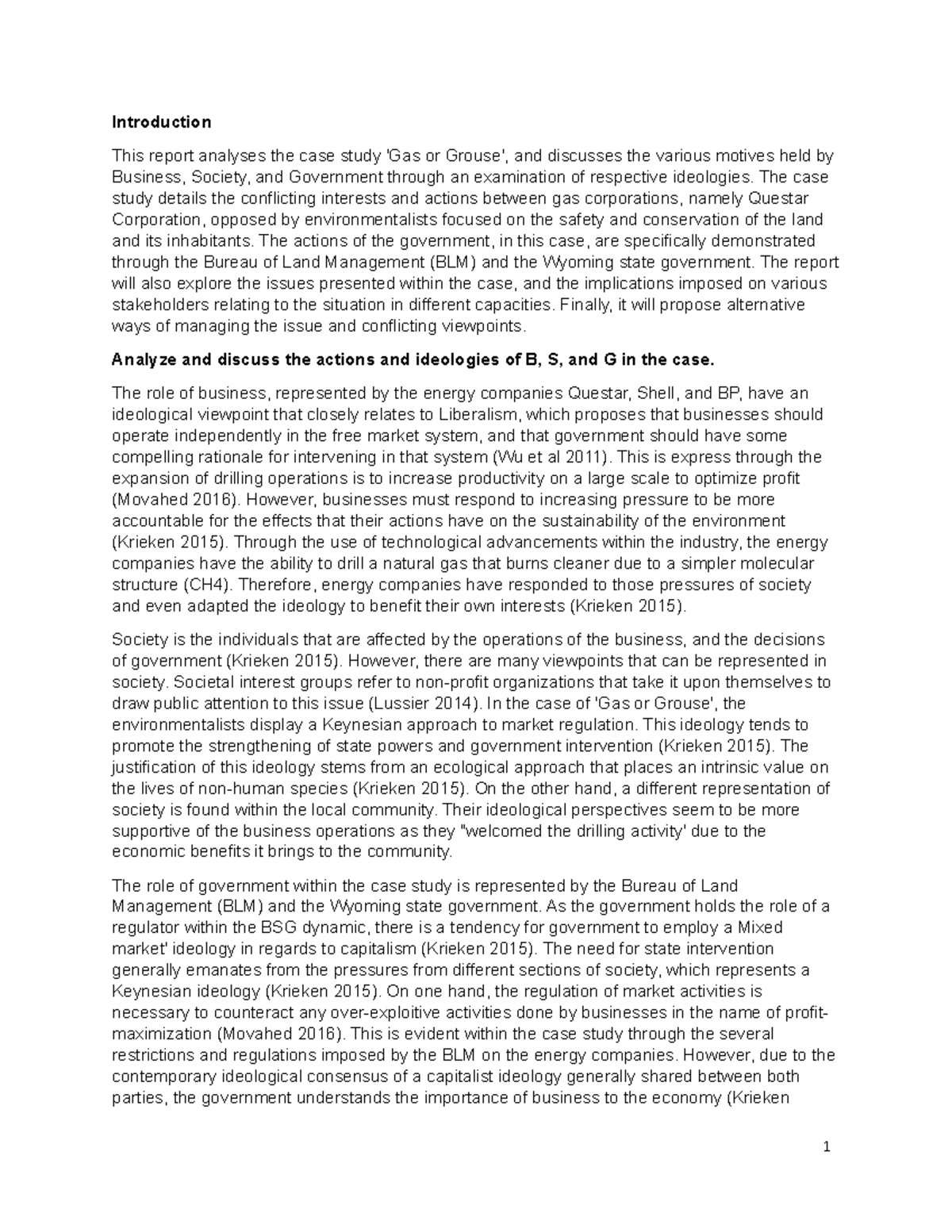 Case Study report - Assignment - Introduction This report analyses the ...