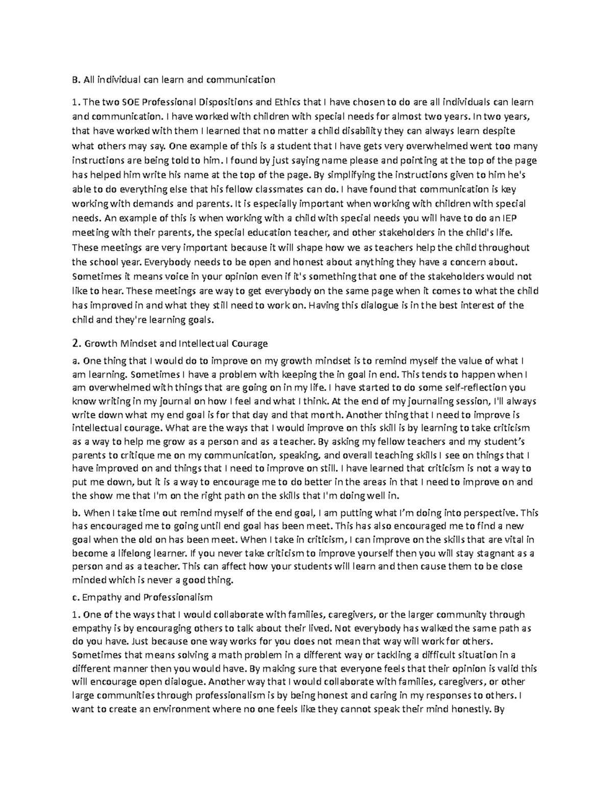 Task 4 D090 - task 4 - B. All individual can learn and communication ...