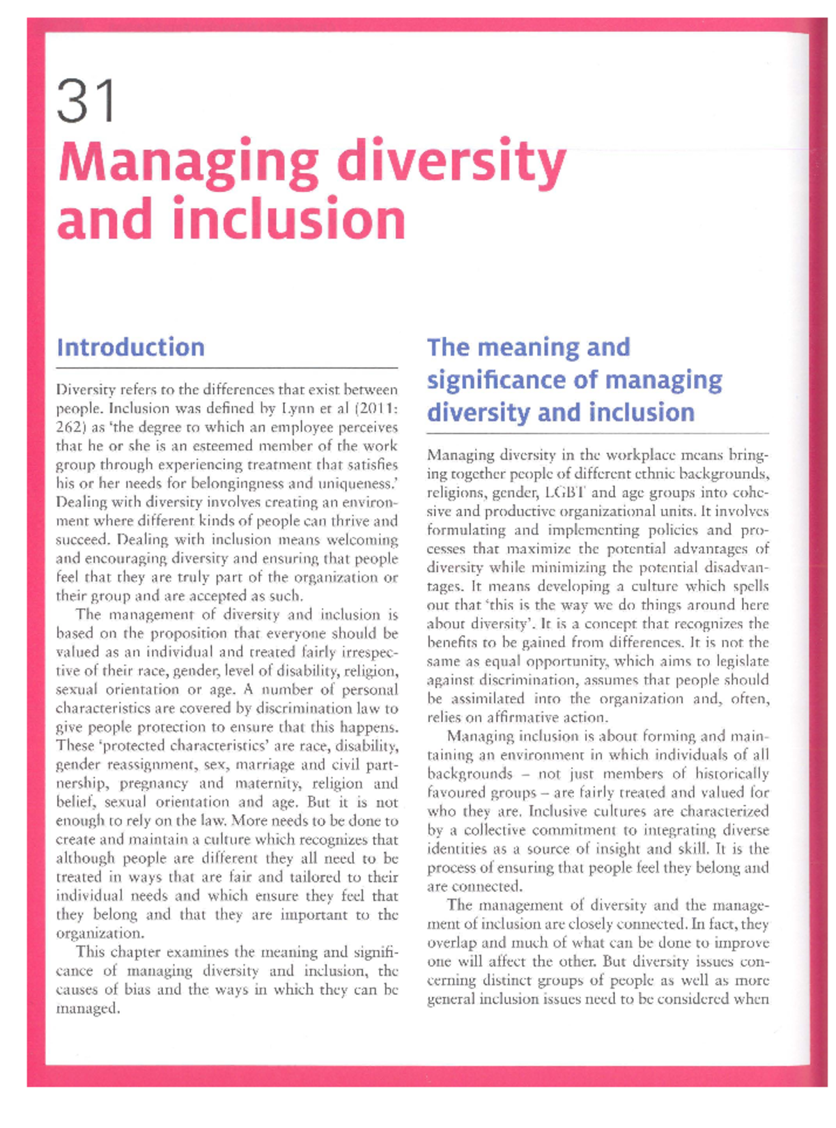 20230323 T140150 mant250 managing diversity and inclusion - 31 Managing ...