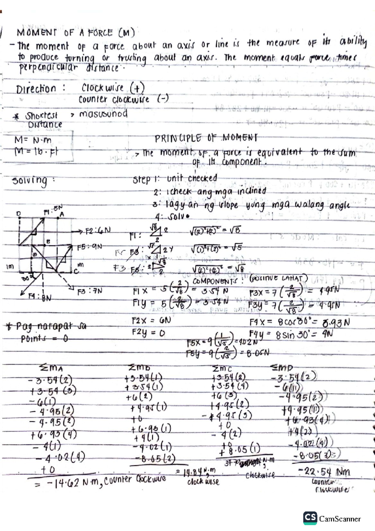 Physics for Engineers - MOMENT OF A FORCE (M) the moment OF a force ...