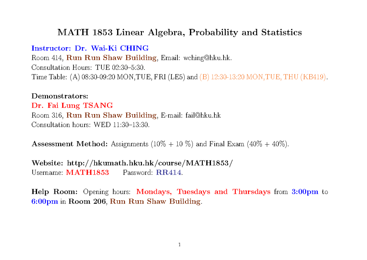 7 Set theory and basic calculas - MATH 1853 Linear Algebra, Probability ...