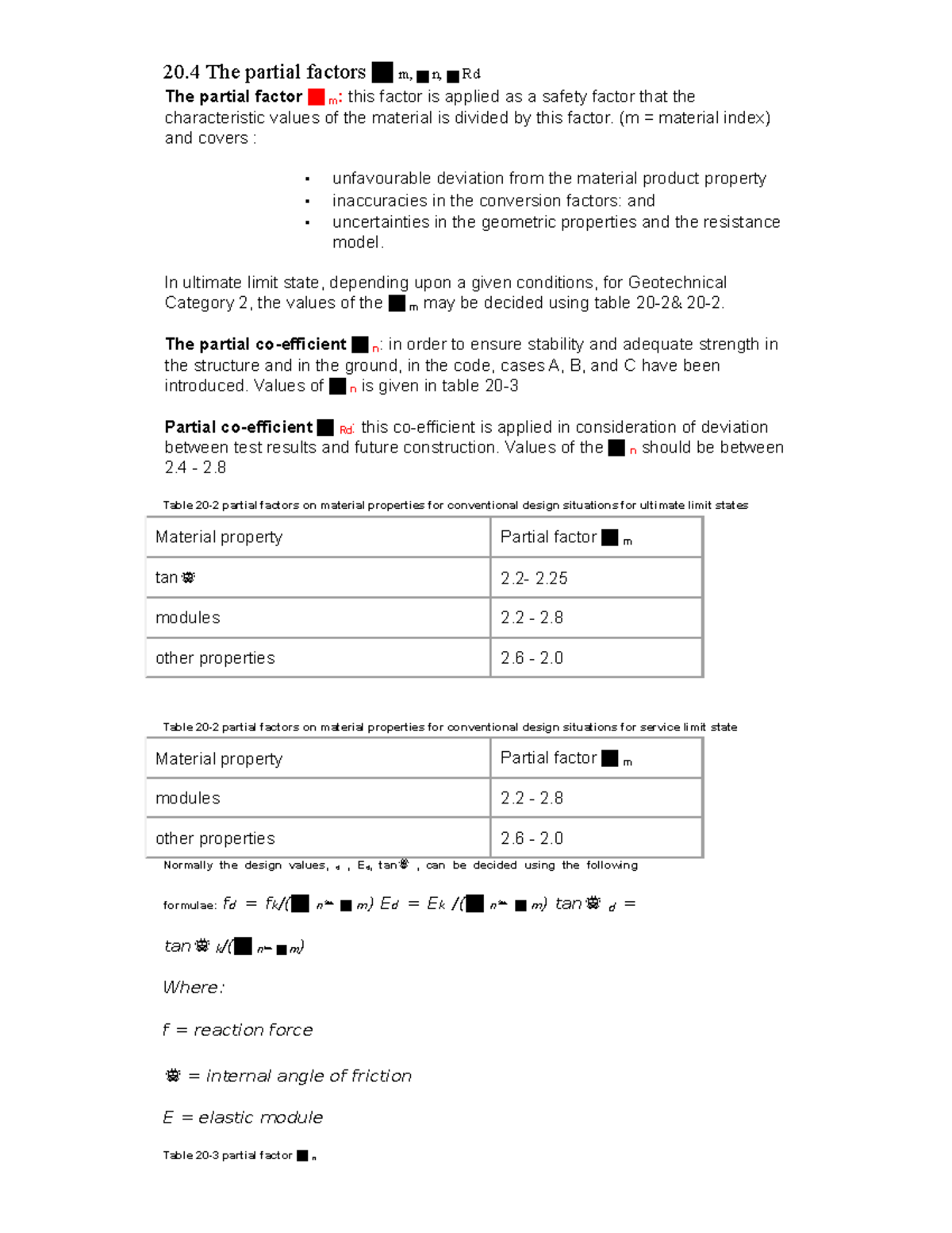 Advance foundation engineering section (10) - 20 The partial factors m ...