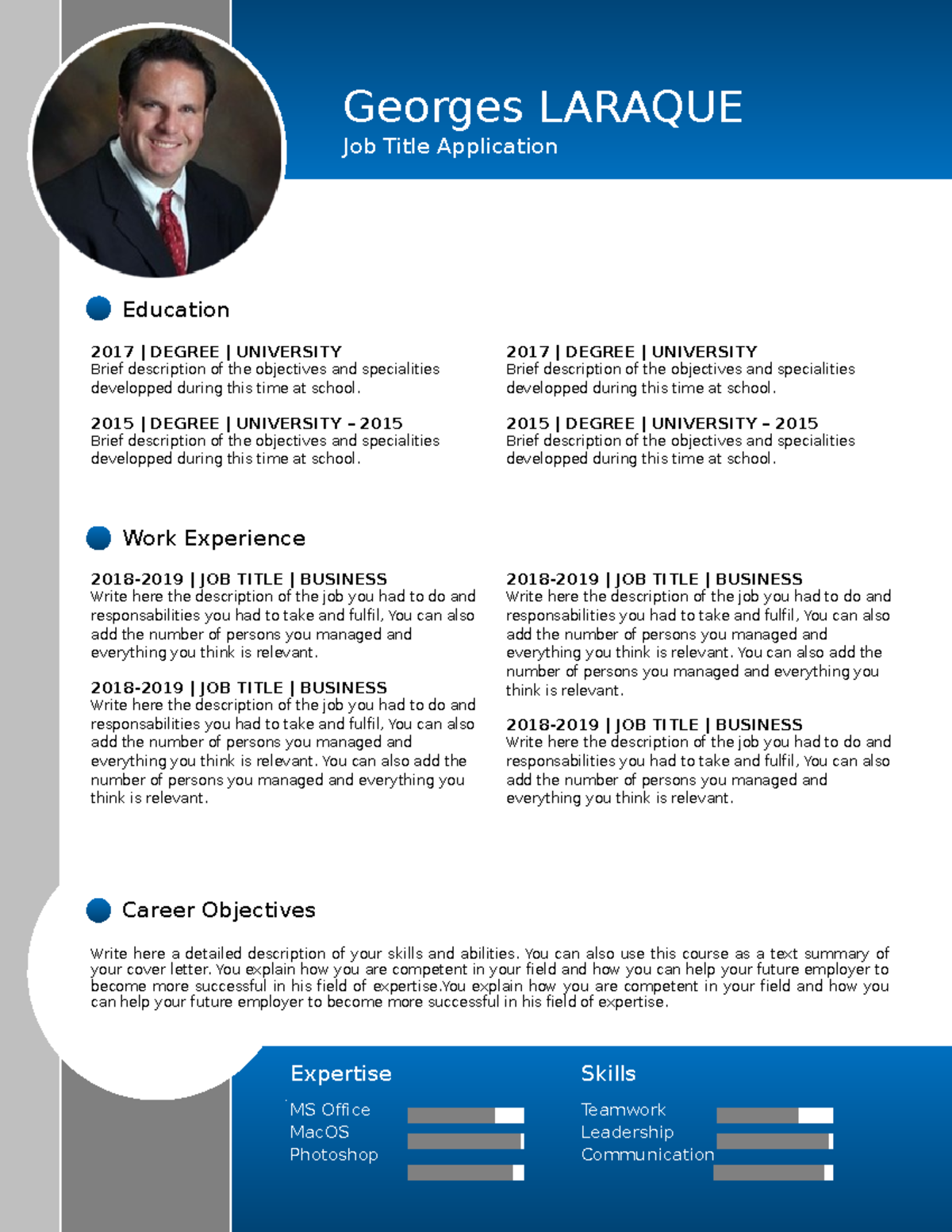 Good-layout-cv - Good things for you - Georges LARAQUE Job Title ...