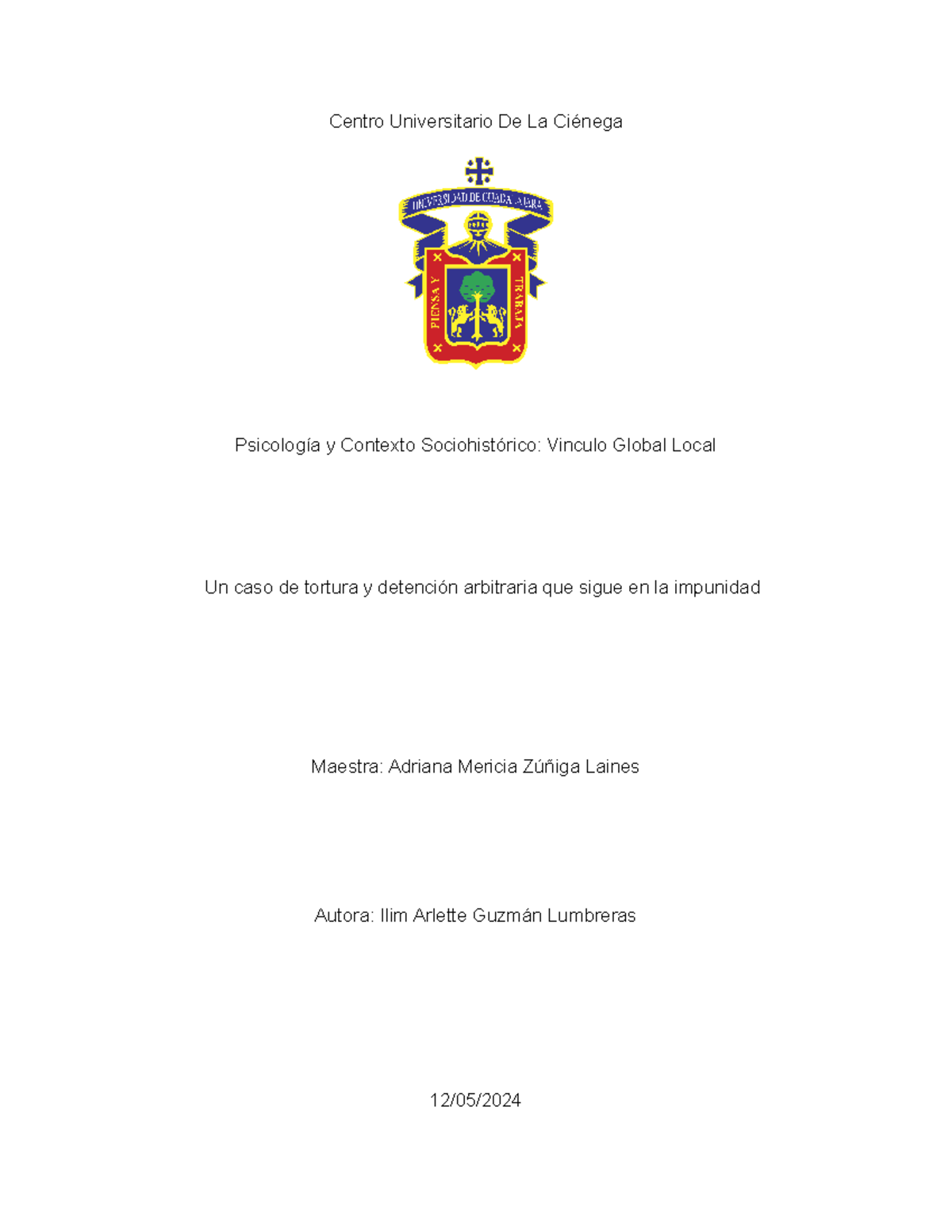 Inquisiciòn IAGL - Para mayor comprensión - Centro Universitario De La ...