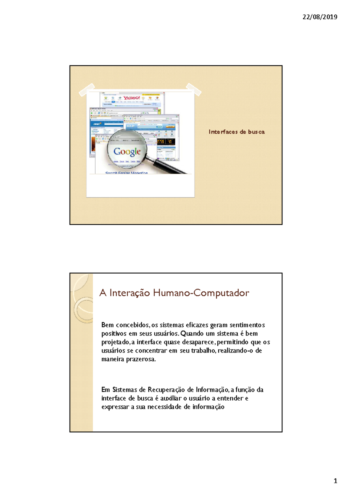 Ri03b-interfacesbusca - Interfaces de busca A Interação Humano ...