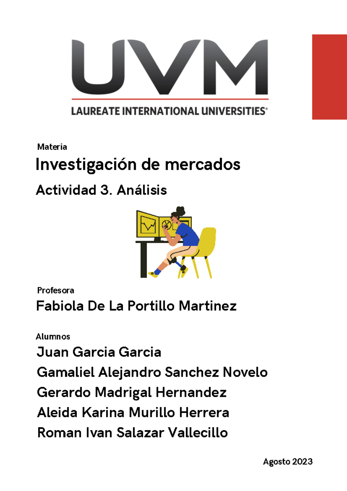 ACT#3 EQ2 - N/A - Investigación de mercados Materia Profesora Fabiola De La Portillo Martinez ...