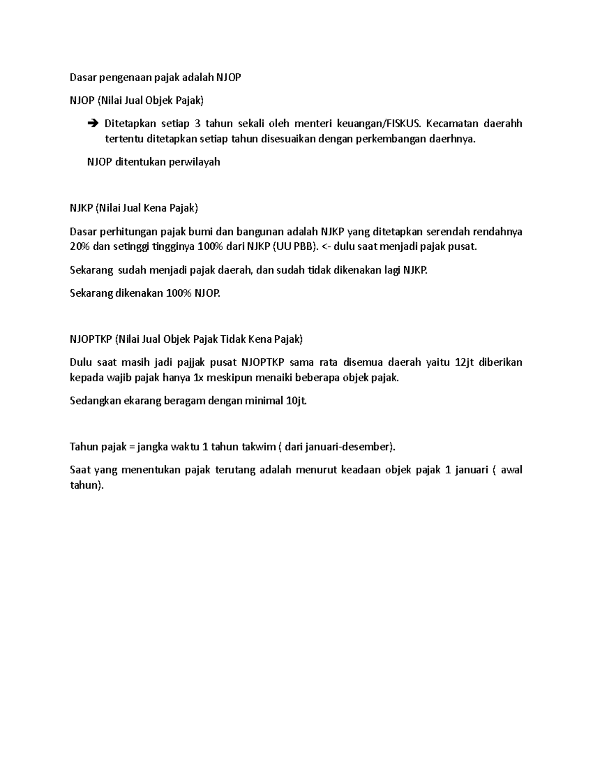 NJOP dan Njoptkp - Dasar pengenaan pajak adalah NJOP NJOP (Nilai Jual ...