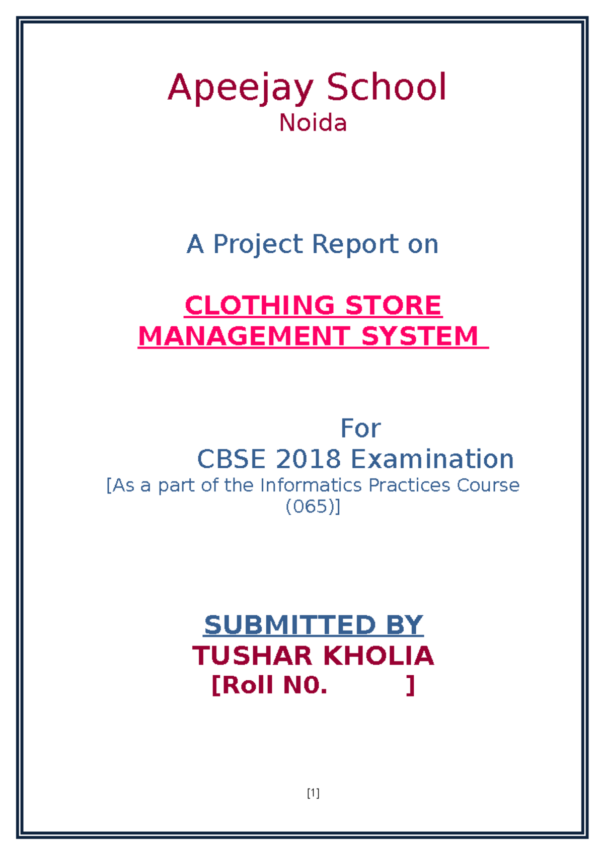 Class 12 ip projects - This is a great document, it's really good. Very ...