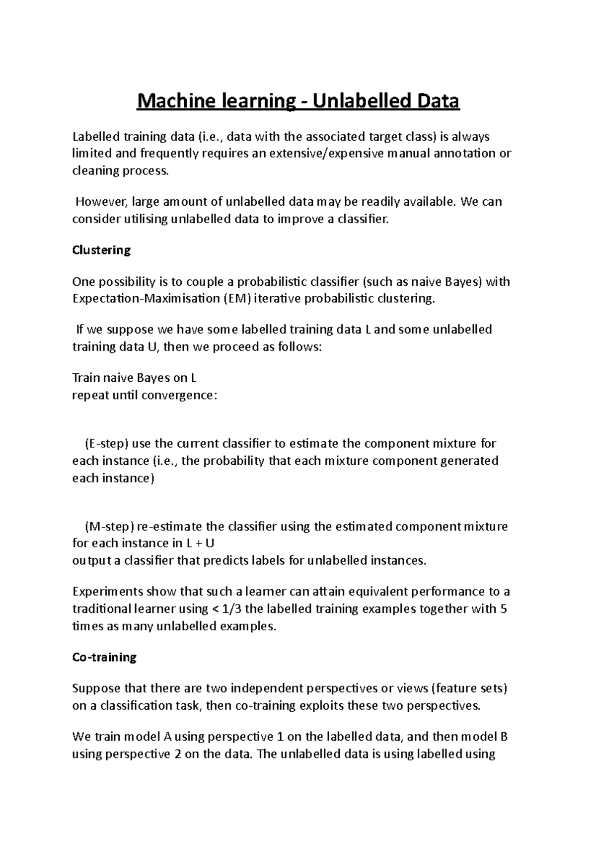 Machine learning - Unlabelled Data - Machine learning - Unlabelled Data ...