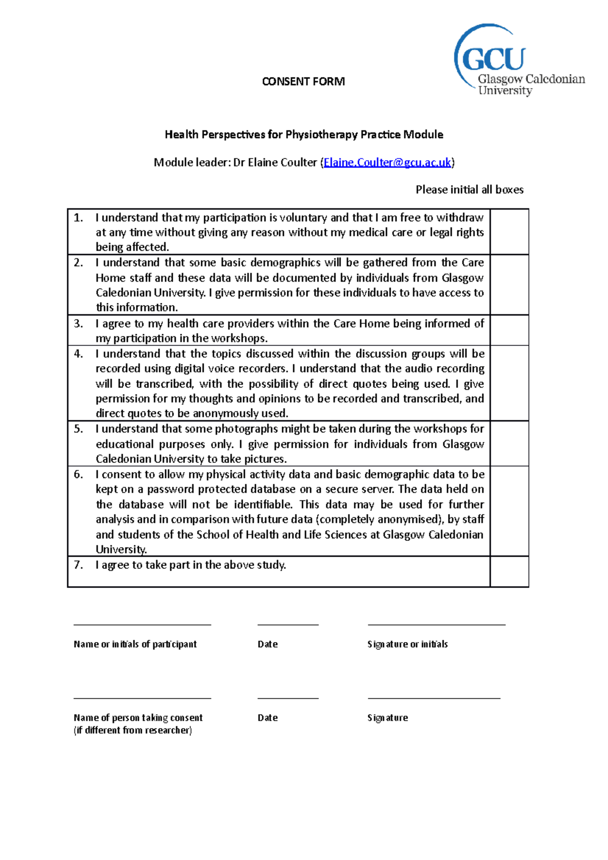 Consent form HPPP Get Ready - CONSENT FORM Health Perspectives for ...