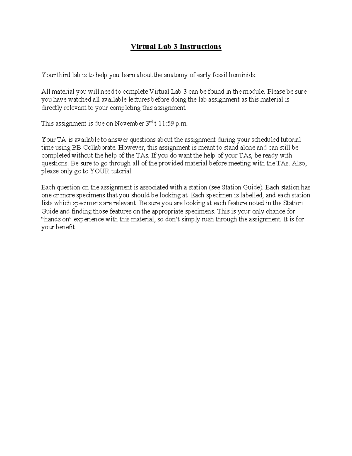 ANTA01 Fall 2020 Virtal Lab 3 instructions - Virtual Lab 3 Instructions ...