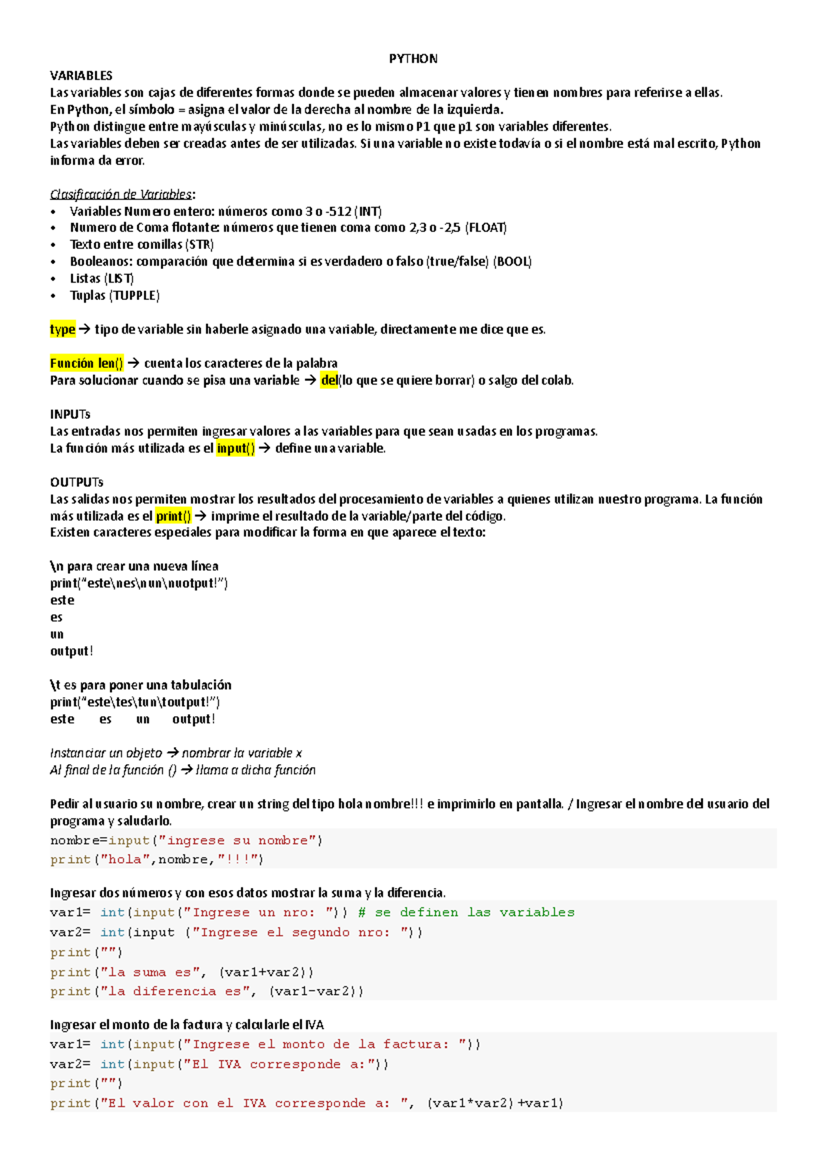 Programacion - introduccion a lenguaje de python - PYTHON VARIABLES Las variables son cajas de ...