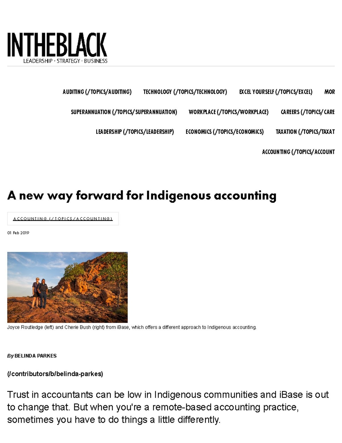 A new way forward for Indigenous accounting Intheblack - AUDITING ...