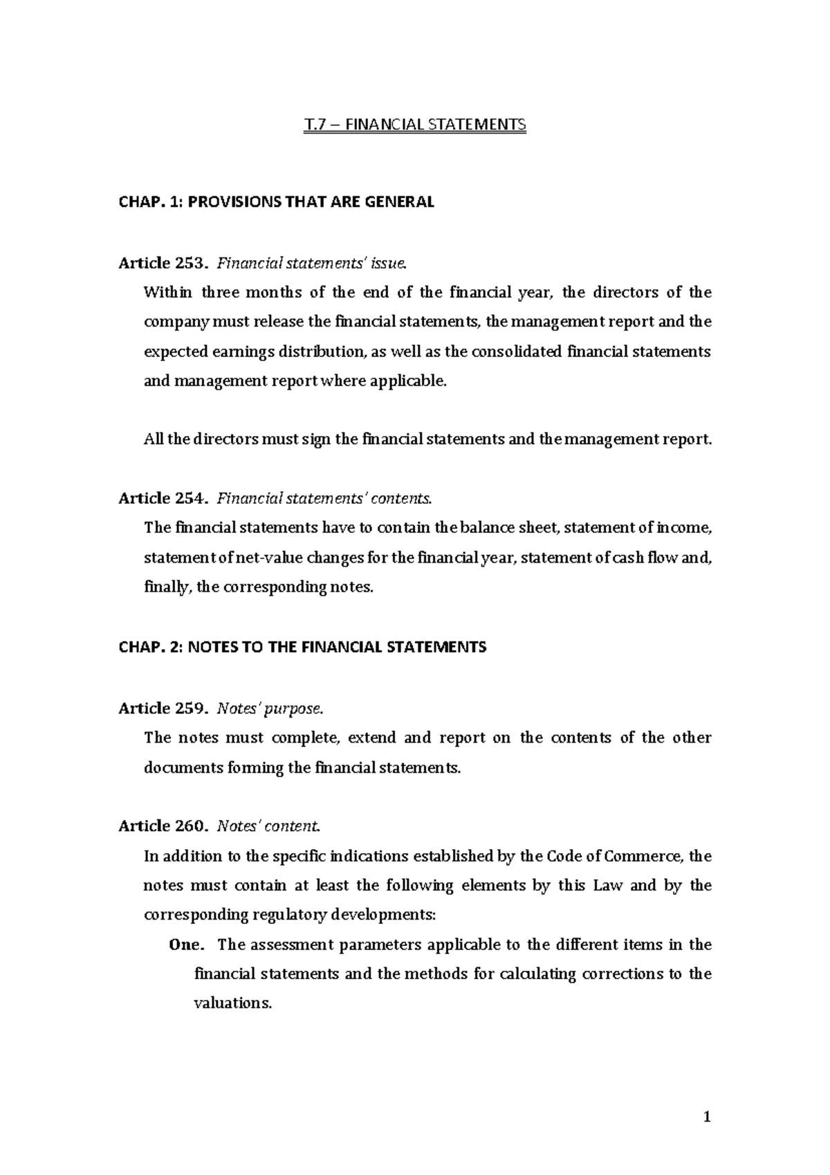 Revision - Case 2C Concepts - T – FINANCIAL STATEMENTS CHAP. 1 ...