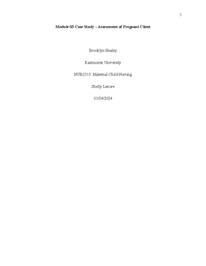 Module 08 Assignment - Module 08 Assignment – Pediatric Data ...