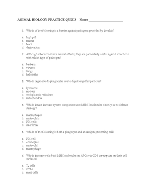PCR and COI Primers: Cell and Molecular Biology Lab Worksheet - Studocu