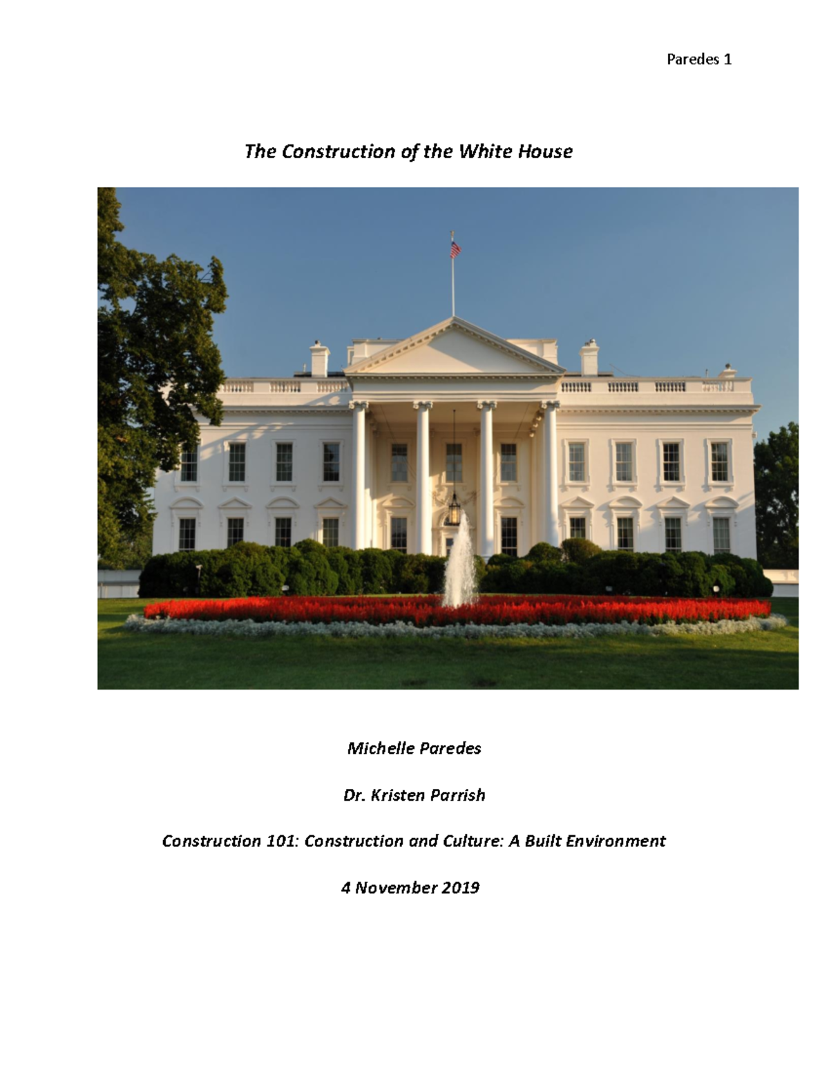 CON 101 Report - Select a significant construction project that was ...