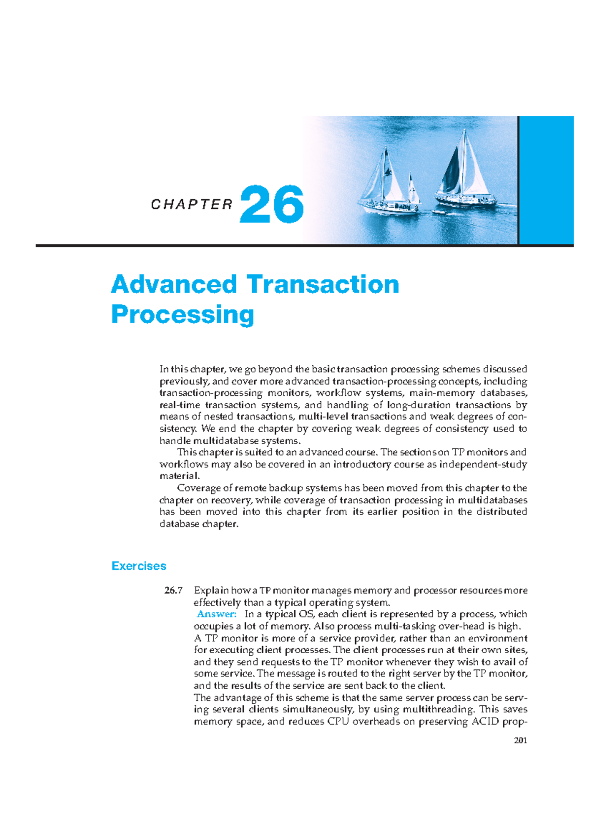 Answer to Database System Concepts - C H A P T E R 26 Advanced ...