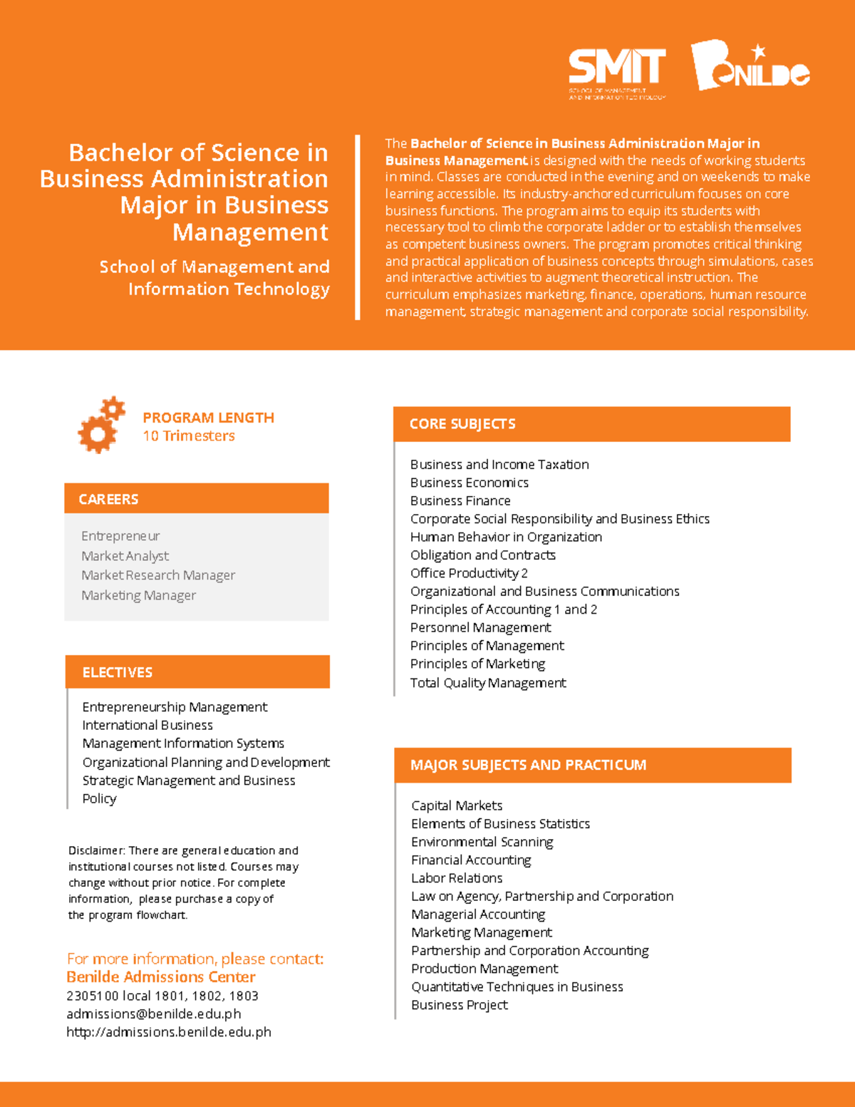 BSBA-BM - Lecture notes 1 - School of Management and Information ...